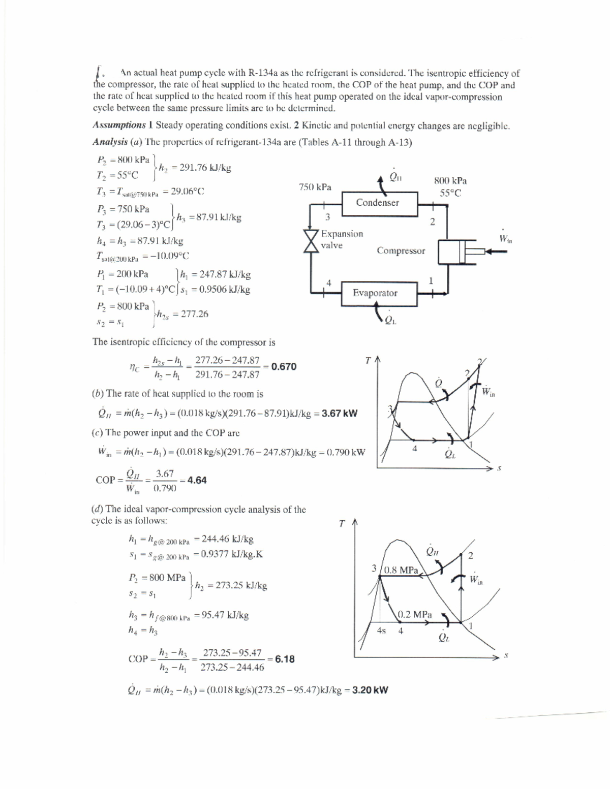 Solution 7 - Thermodynamic assignment - Mechanical and Materials ...