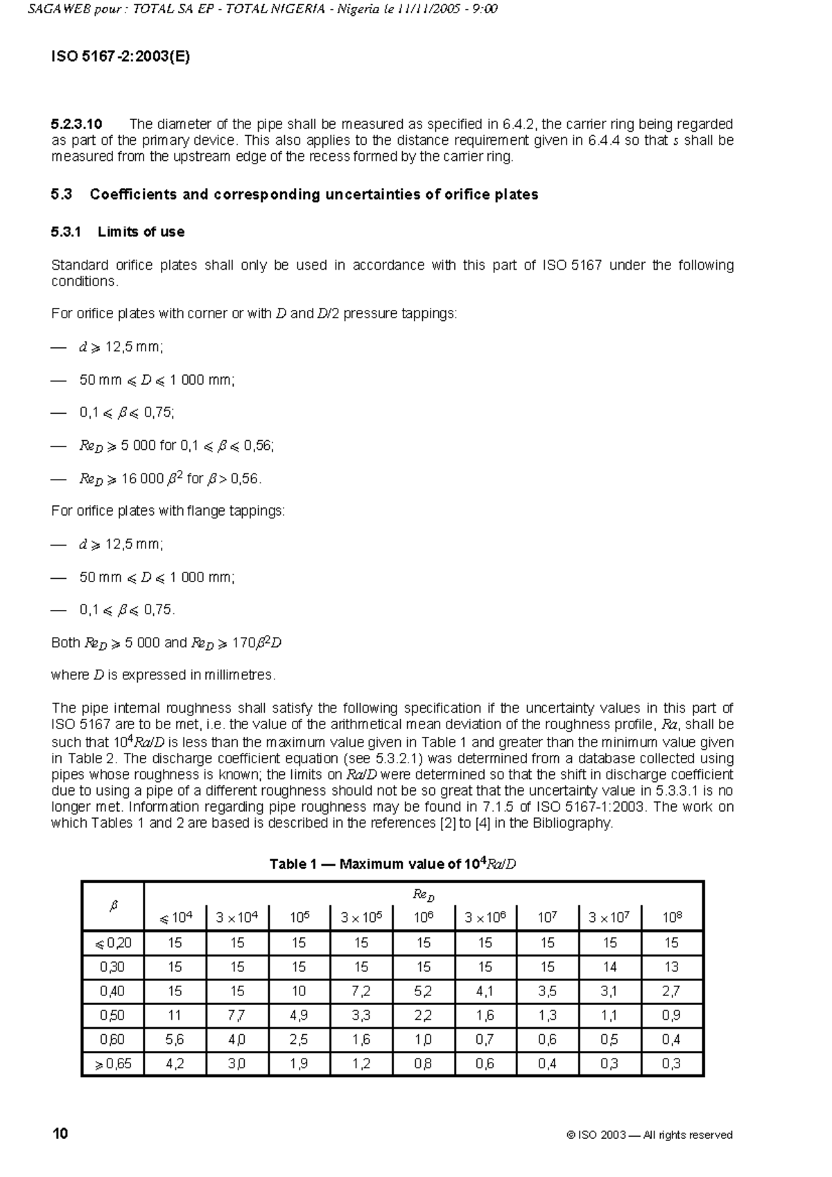 ISO 5167-2-Orifice Plates - ISO 5167-2:2003(E) 10 © ISO 2003 — All ...
