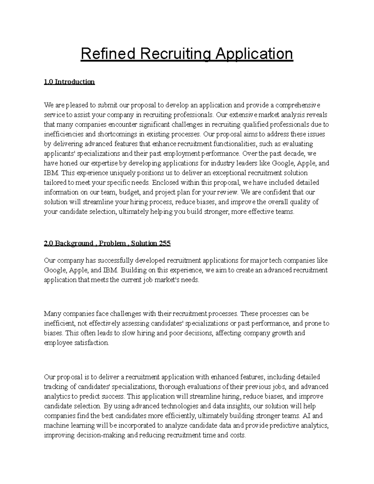 Recruiting App Proposal - Lim Chuin Hao , Selina Chong Sze Wei , Sam ...