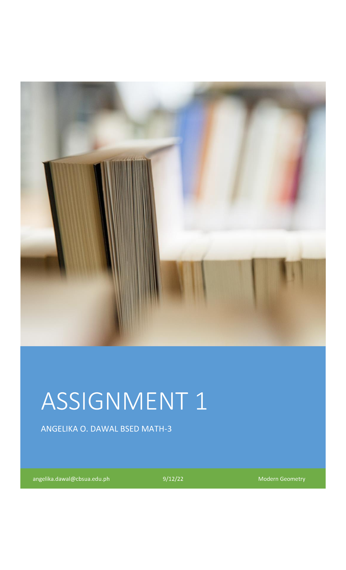 Dawal, A. BSED MATH-3A ( Assignment 1) 081624 - ASSIGNMENT 1 ANGELIKA O ...