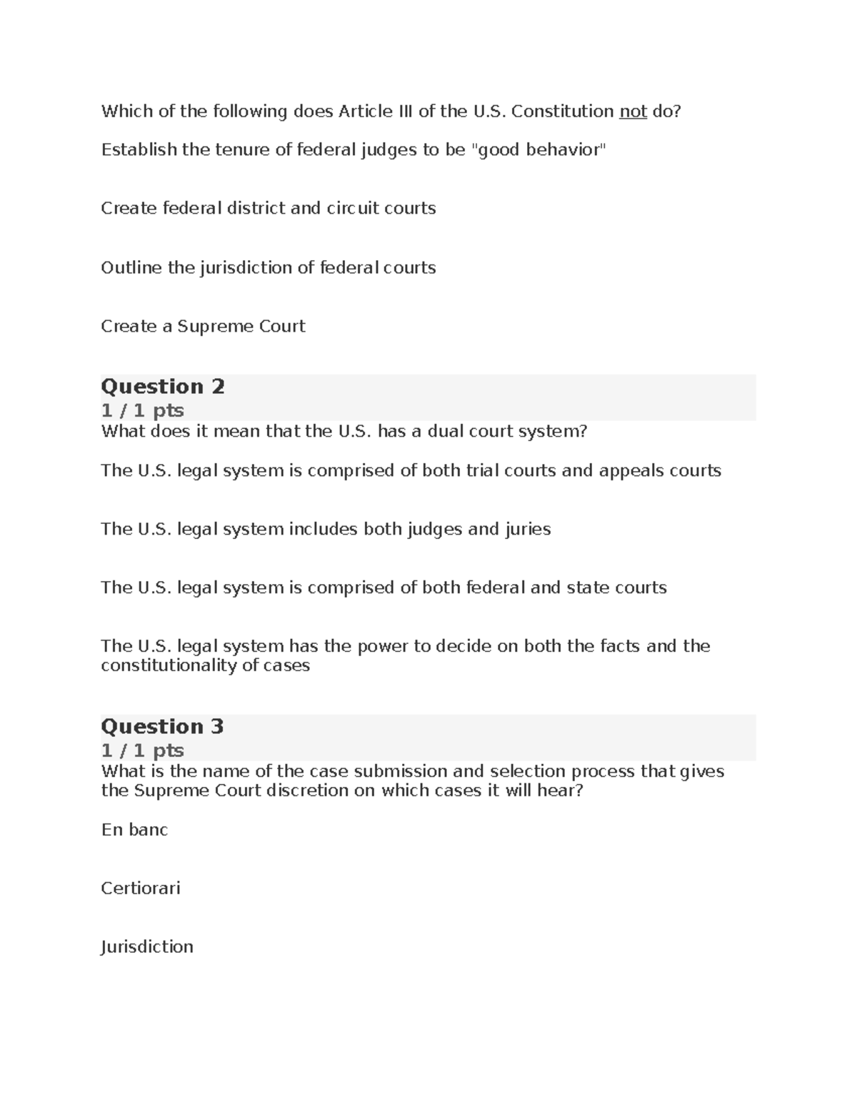 Quiz 4 - It is a quiz questions from this course. - Which of the ...