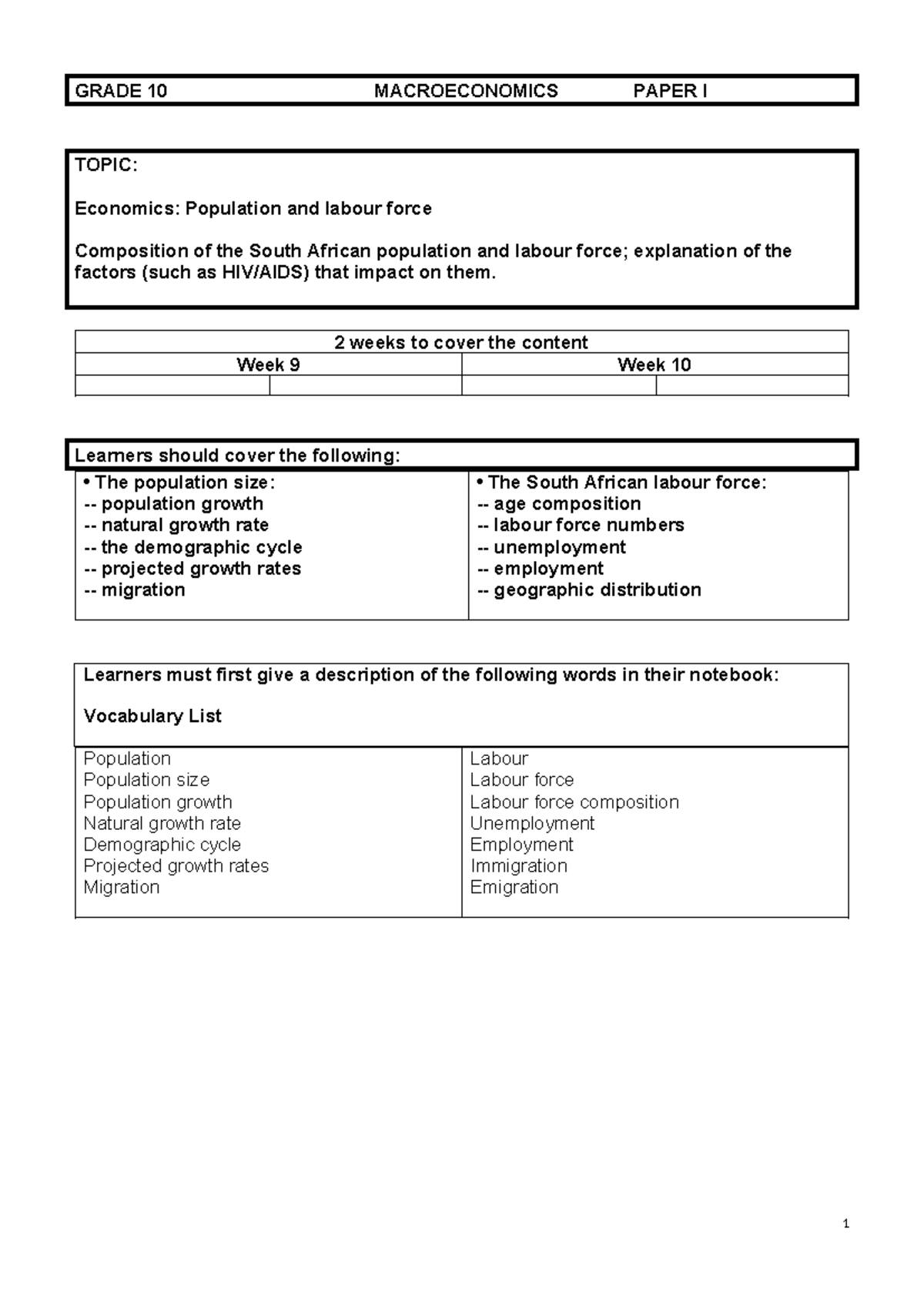 Gr 10 Topic 11 Population and Labour force notes (003) - GRADE 10 ...