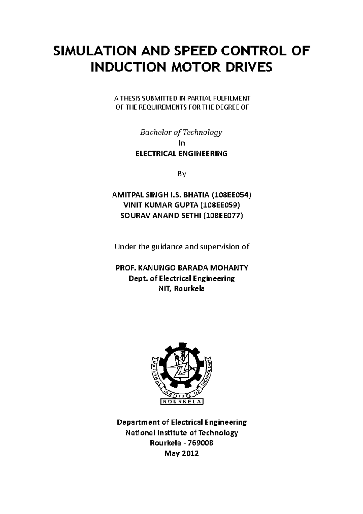 Simulation-and-speed-control-of-induction-motor-drives - SIMULATION AND ...