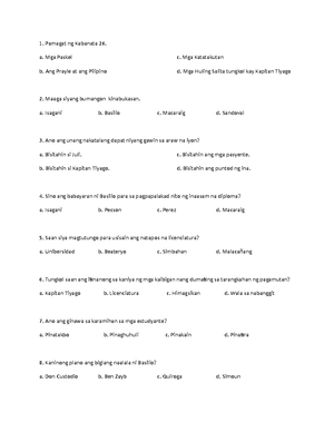 Ikalawang-Markahang-Pagsusulit-sa-Filipino-7 - Pambansang Punong ...