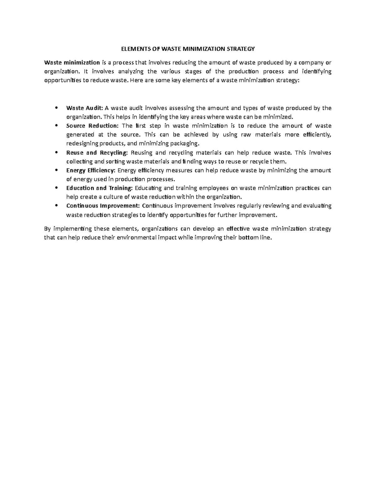 Document - definition and explanation about certain topics - ELEMENTS ...