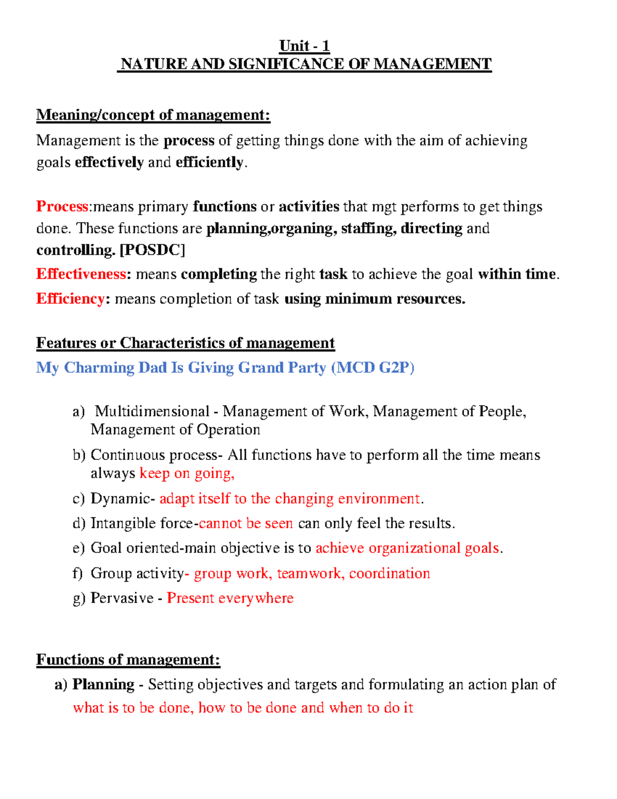 Ch1 Bst Class XII - Notes - Unit - 1 NATURE AND SIGNIFICANCE OF ...