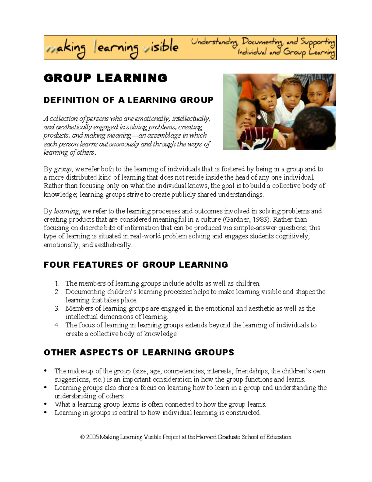 Definition of a learning group - Ability Enhancement Course - Delhi ...