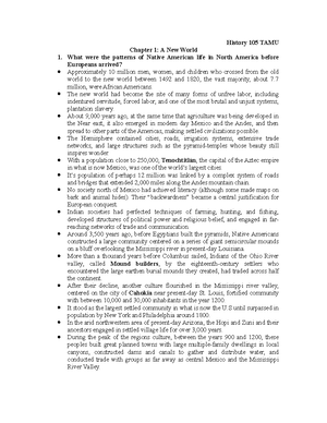 US hist exam 1 exam essay questions - History 1301 Exam Questions and Reading Assignments Read ...