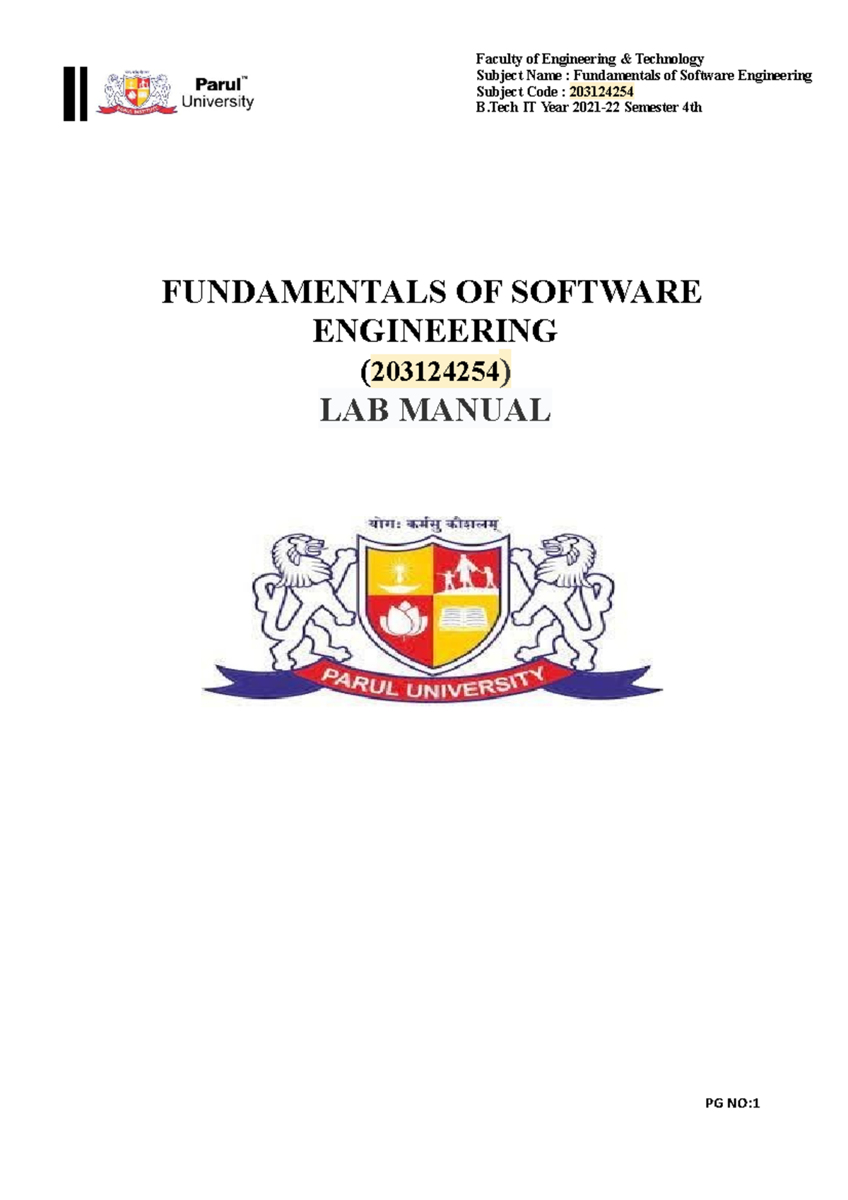 203124209 SE Practical FILE-converted - Faculty of Engineering ...