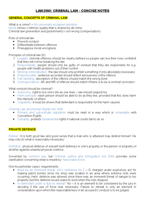 Criminal Damage and Arson Notes - Criminal / Damage and Arson Notes S 1 ...