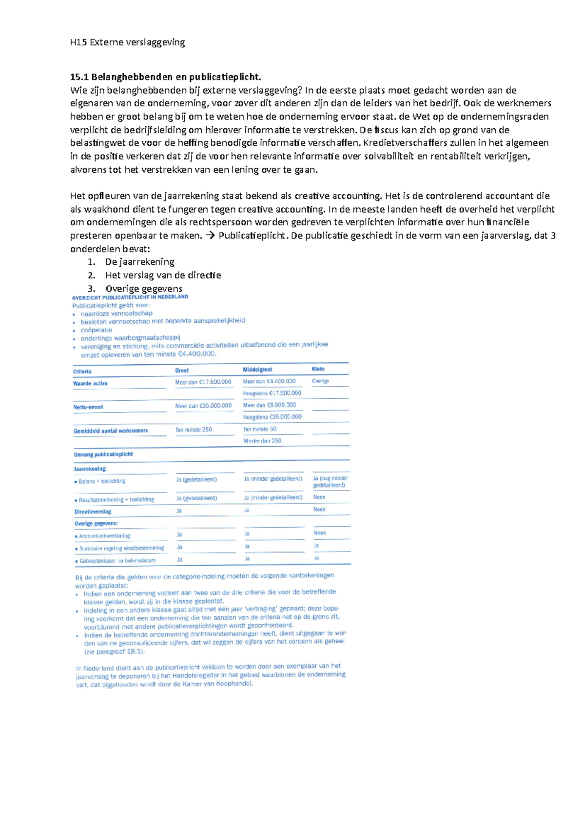 H15 externe verslaggeving - Wie zijn belanghebbenden bij externe ...