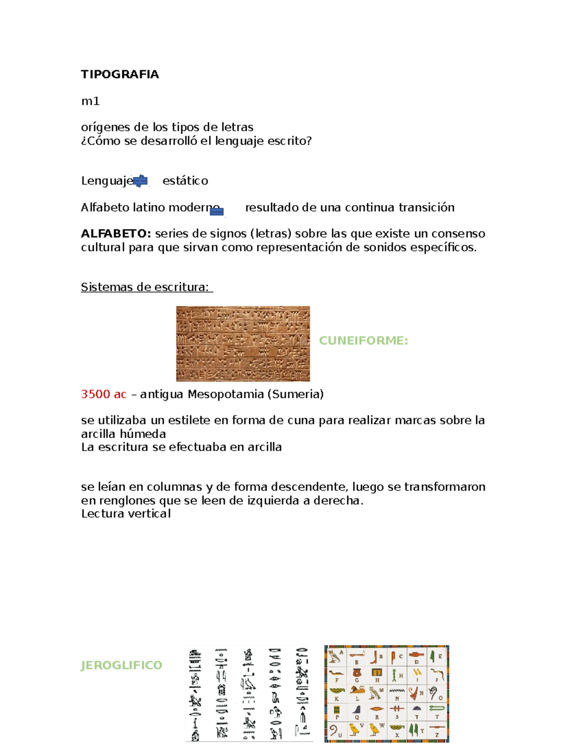 Tipografia resumen primer parcial - TIPOGRAFIA m orígenes de los tipos ...
