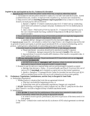 Contracts Law Outline - 3 - Ch 4) THE LIMITS OF CONTRACT (pg. 163 ...