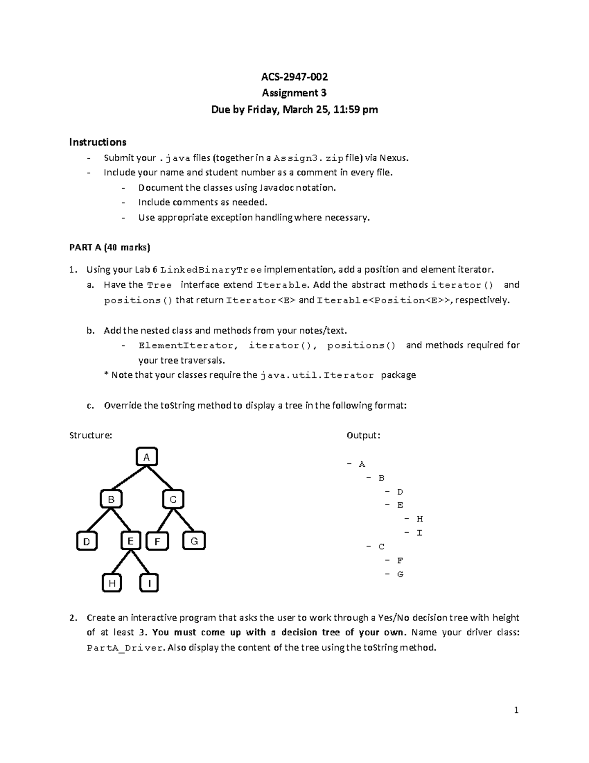 Assignment3 Professor Adedayo M Acs 2947 002 Assignment 3 Due By Friday March 25 1159