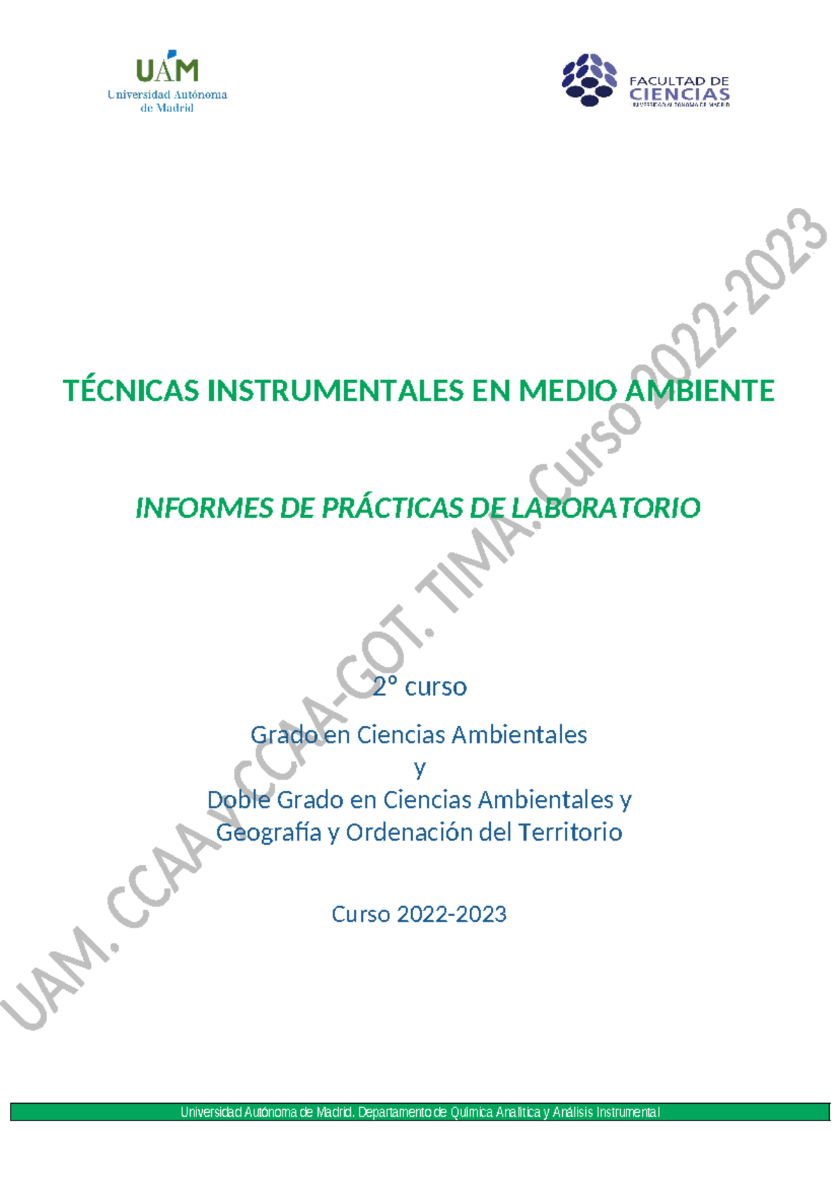 Copia de Informes DE PRÁ Cticas TIMA 2022-2023 - TÉCNICAS ...