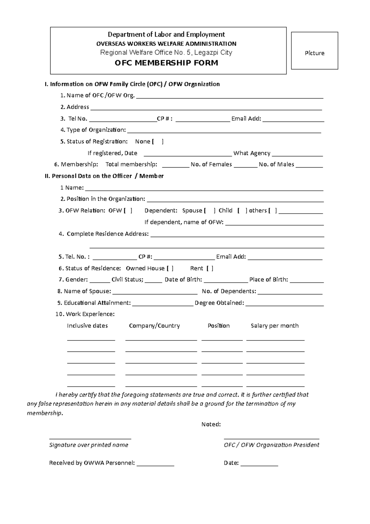 Ateguy - Learning file - I. Information on OFW Family Circle (OFC ...