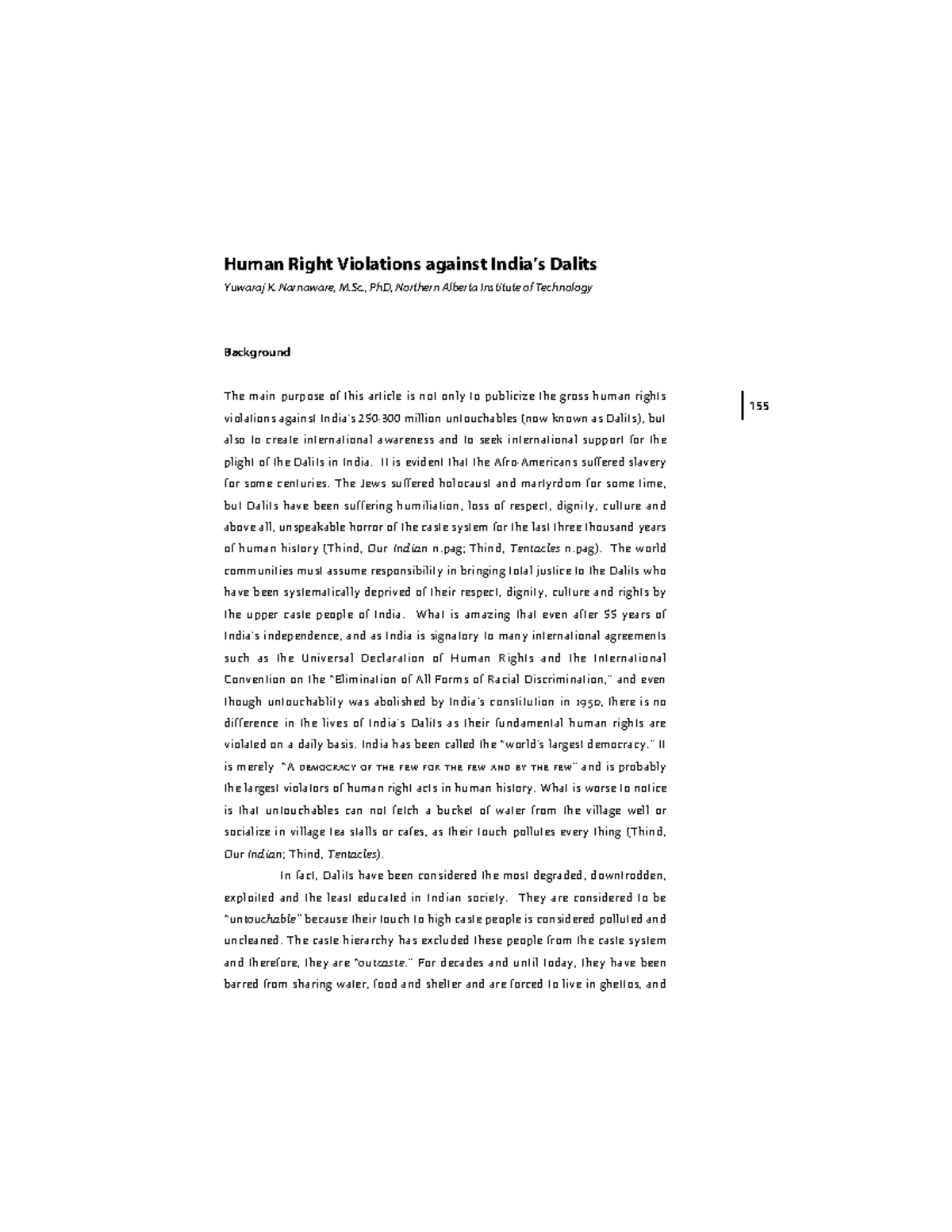 Narnaware - After independence, the Indian Constitution abolished ...