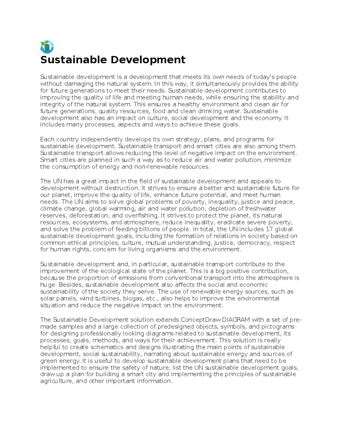 Sustainable Development - Sustainable Development Sustainable ...