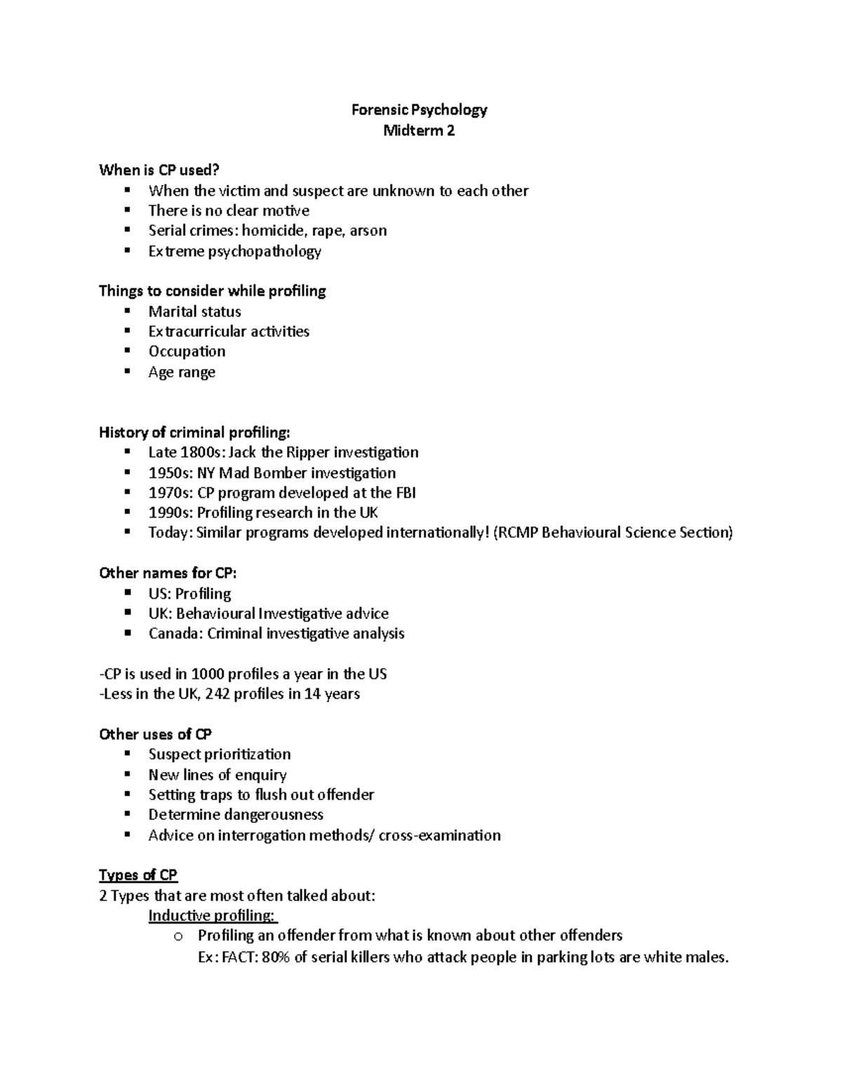 Forensic Psychology 2 - The teacher, (Laura Fallon), wrote her power ...