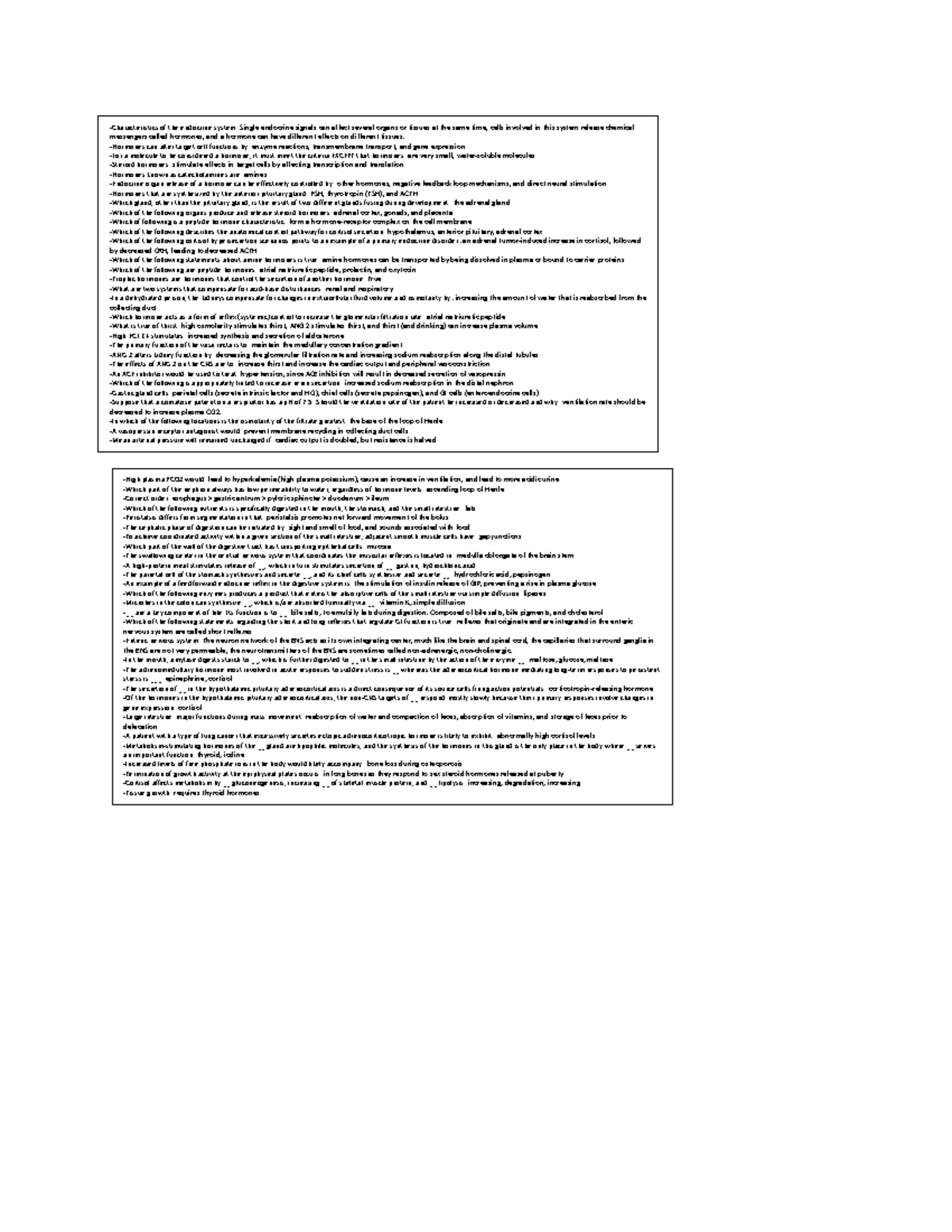 APHY 201 Exam 3 Flashcard -Characteristics of the endocrine system ...