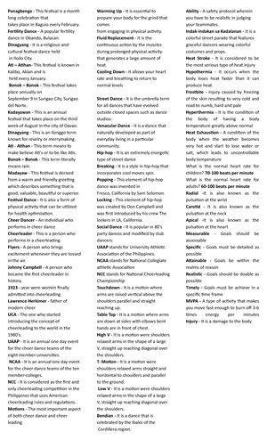 HOPE QUARTER 3 Module 5 & 6 - HOPE - GRADE 12 CHEERDANCE Quarter 1 Week ...