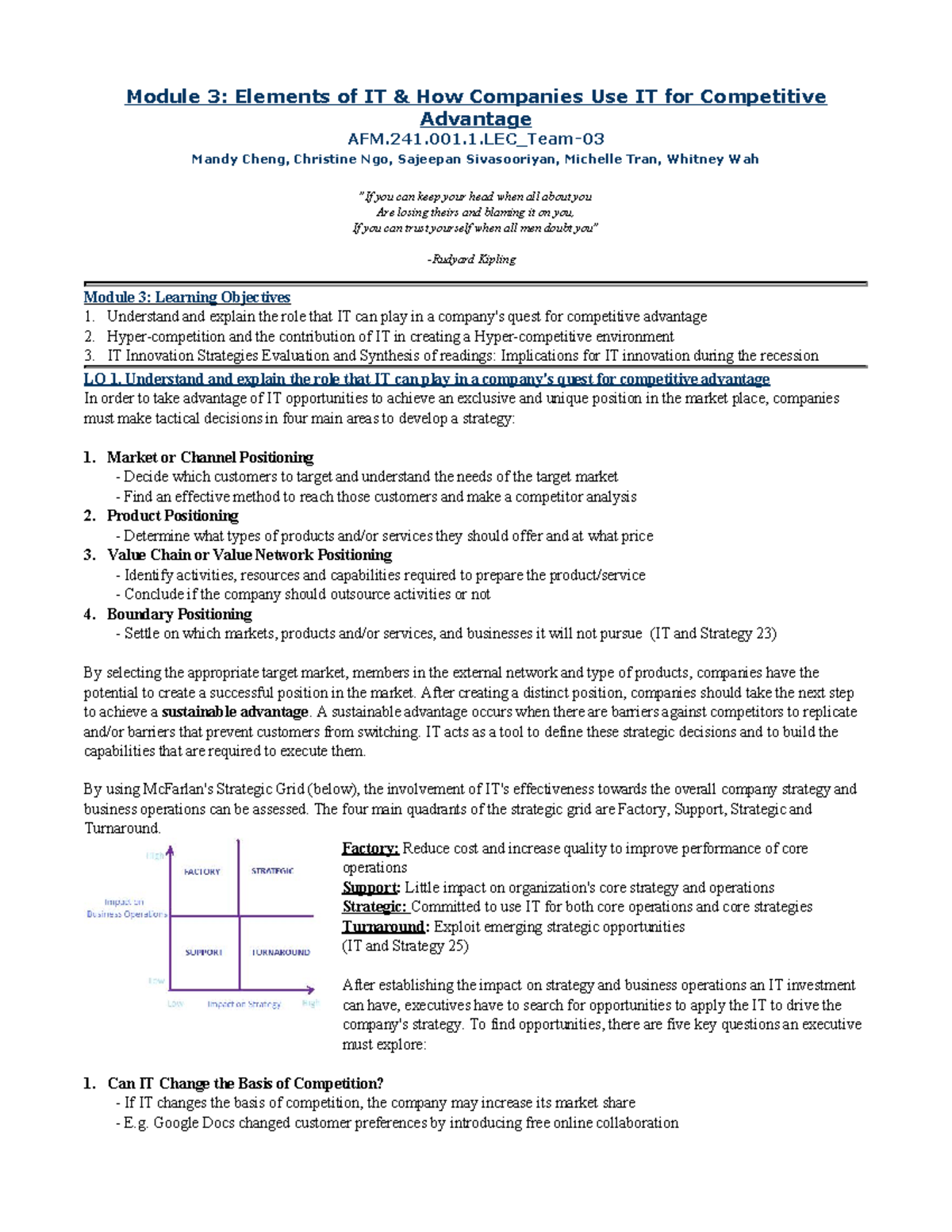 M03 - Group assignment module 3 - Module 3: Elements of IT & How ...