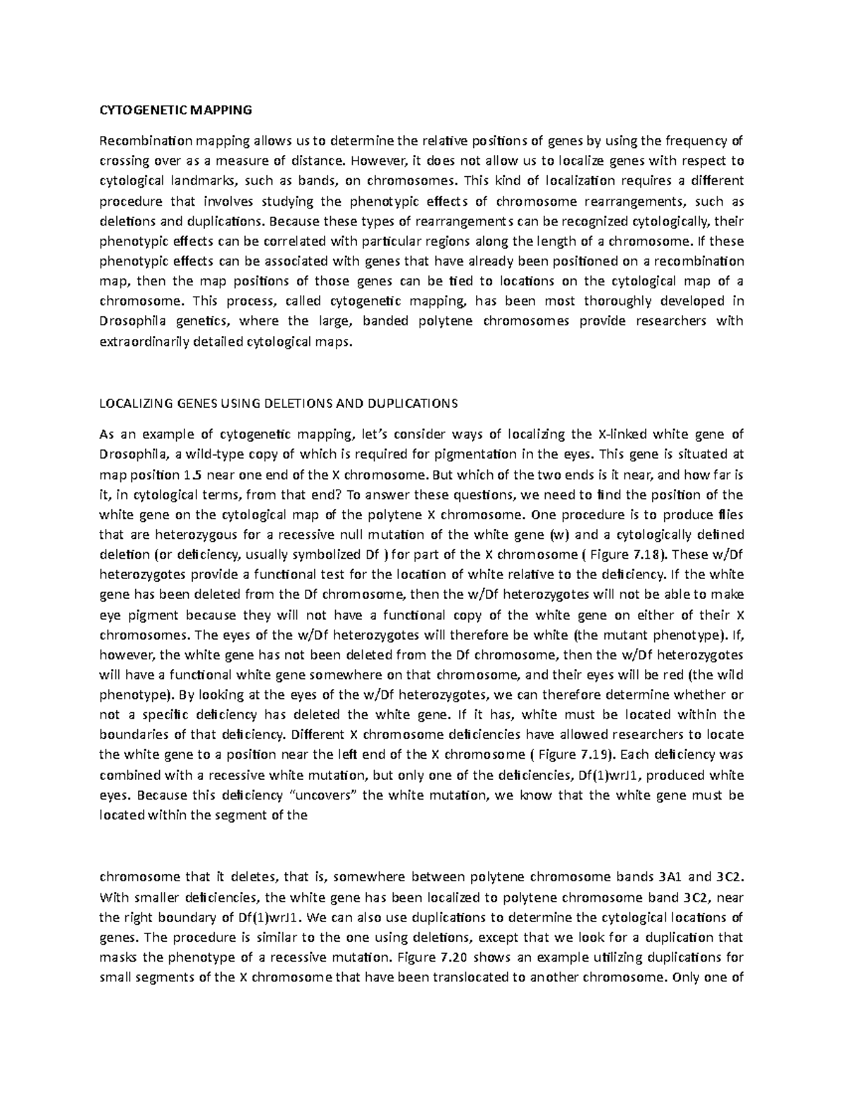 Cytogenetic Mapping - cell reproduction - CYTOGENETIC MAPPING ...