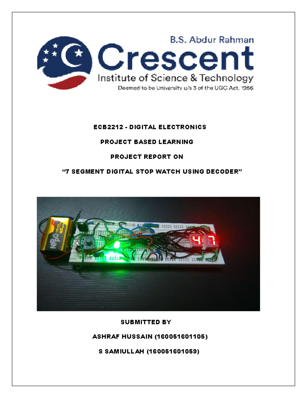 Digital Project Based Learning 1 - ECB2212 - DIGITAL ELECTRONICS ...