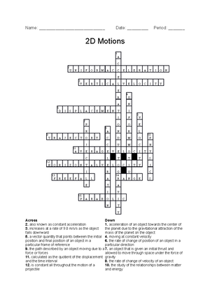 PAP Projectile Motion Problems - Pre AP Physics Projectile Motion ...