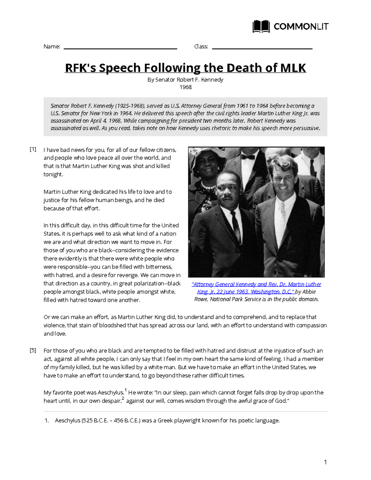 Kami Export - Tristan Mc Donald - RFK's Speech Following the Death of ...