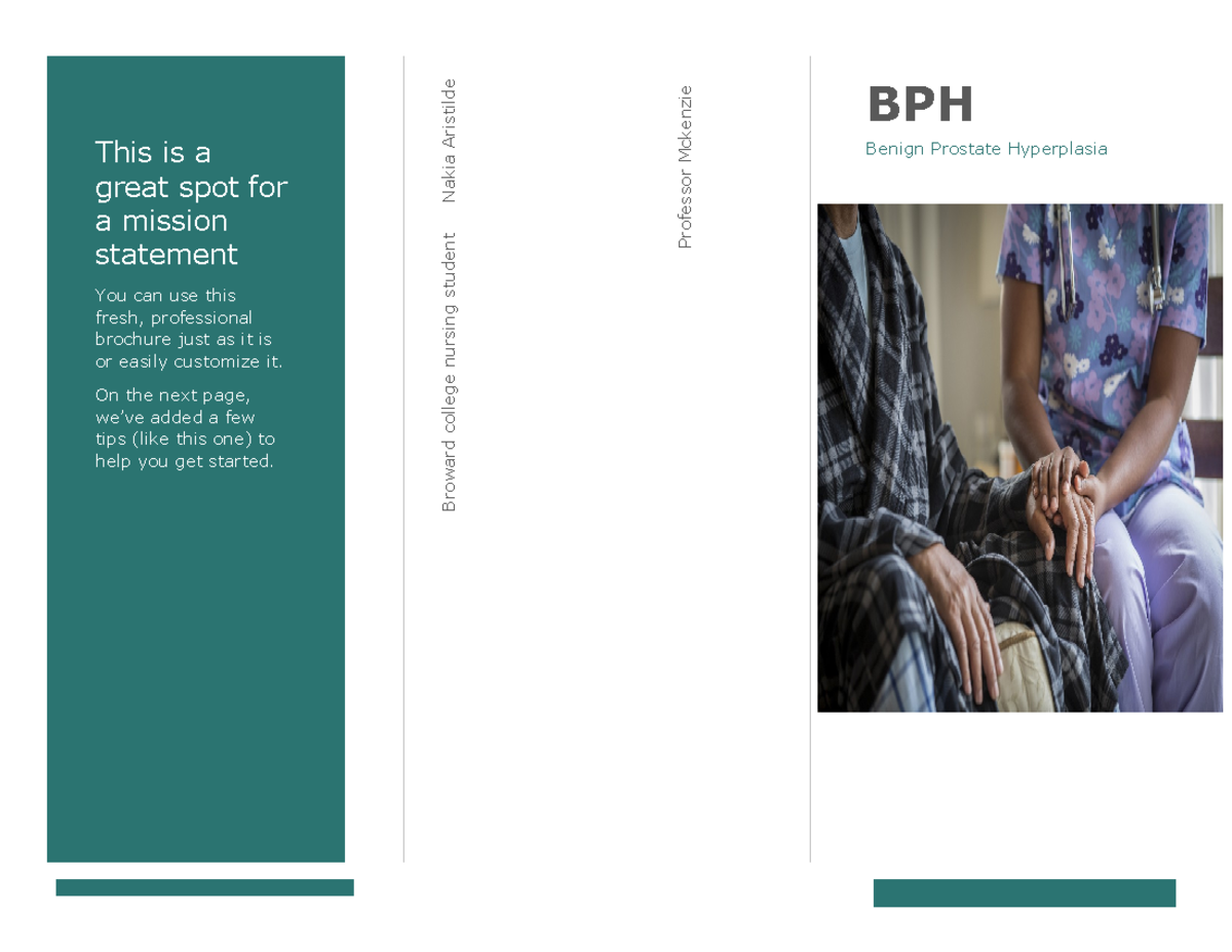 BPH pamphlet for presentation - This is a great spot for a mission ...