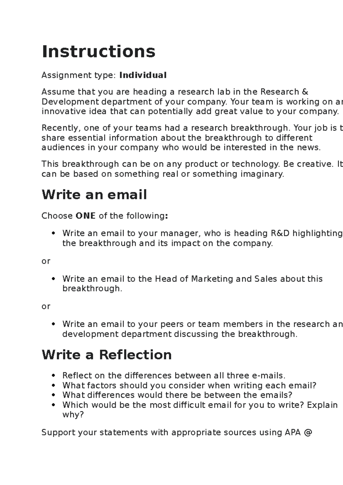 N1 - ASSIGNMENT 2 - Instructions Assignment type: Individual Assume ...