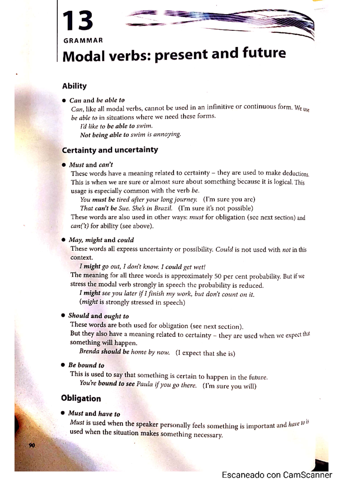 Modals simple and perfect - 13 GRAMMAR Modal verbs: present and future ...