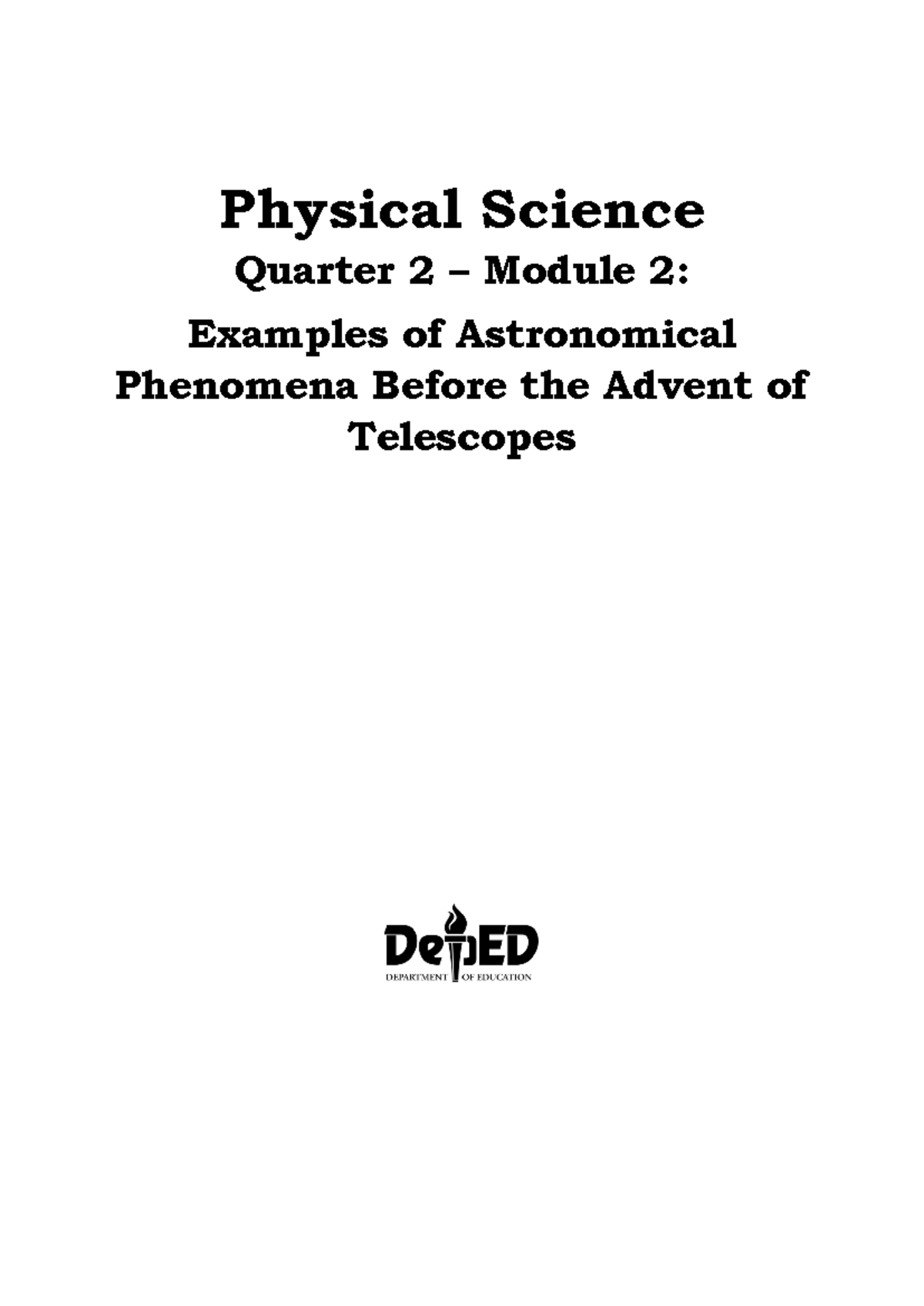 Physical Science Module 2 - Physical Science Quarter 2 – Module 2 ...