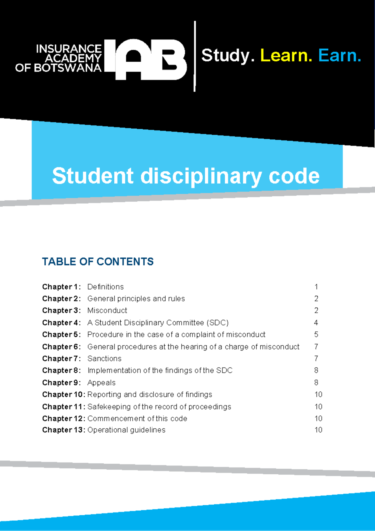 3. i AB Student Code of Conduct 2020 v1 - Student disciplinary code ...