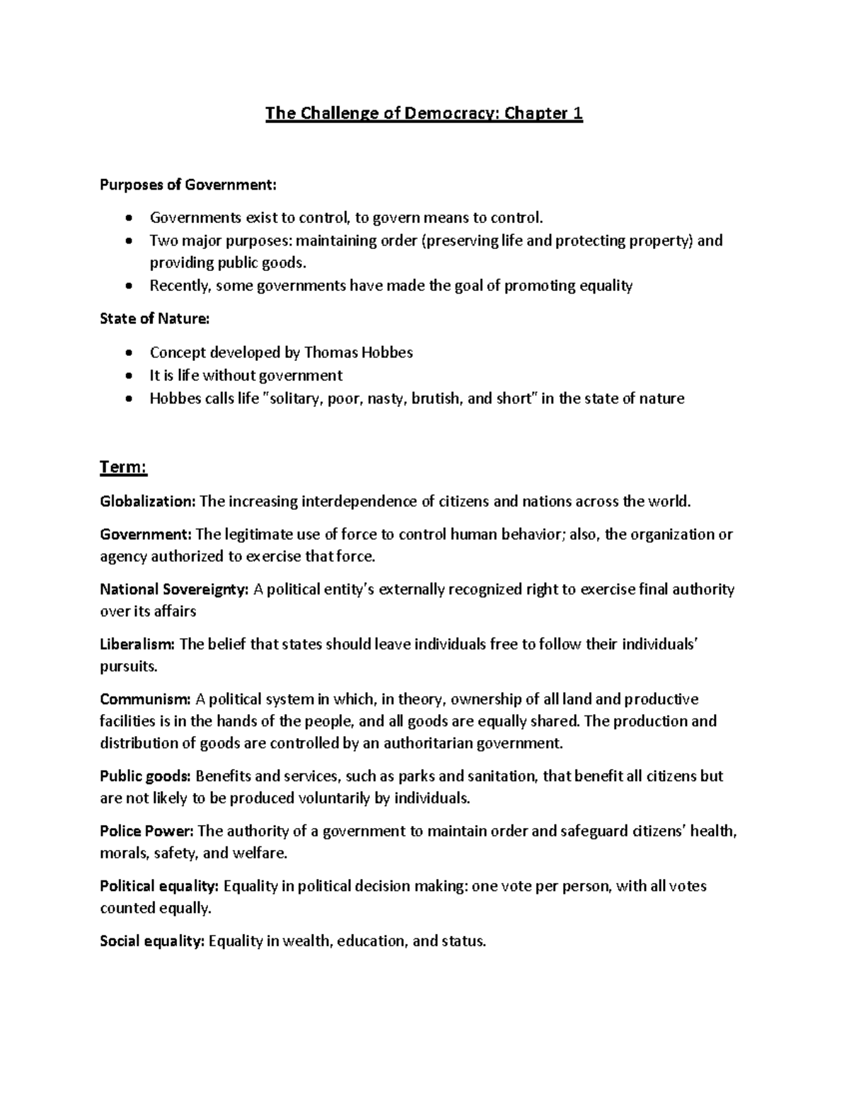 Ch. 1 Challenge of Democracy - The Challenge of Democracy: Chapter 1 ...