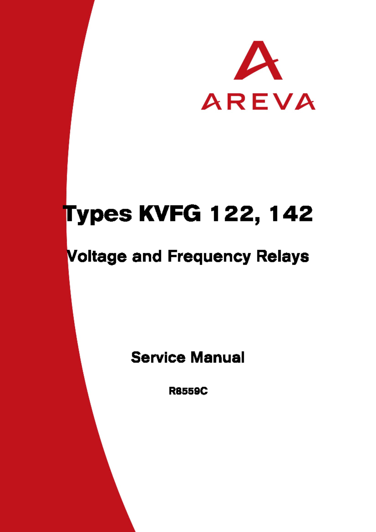 AREVA Relé de voltaje y frecuencia - Types KVFG 122, 142 - Types KVFG ...