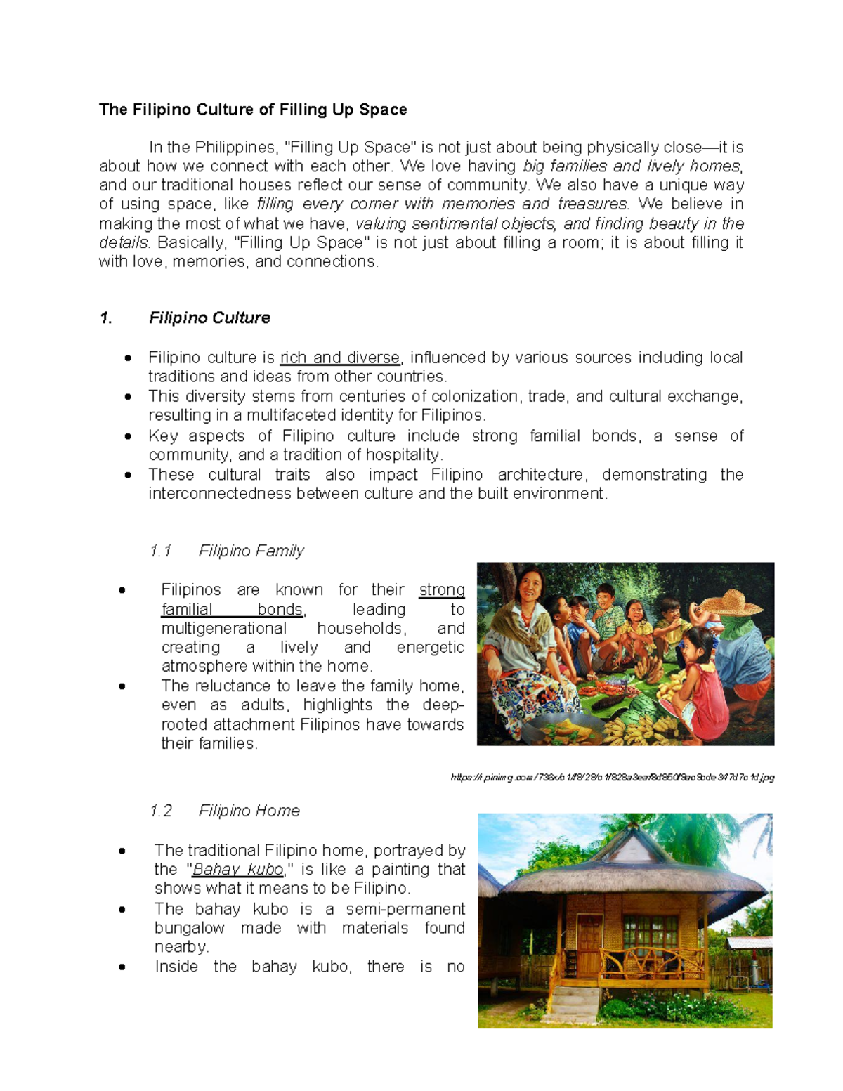 Filling up space - The Filipino Culture of Filling Up Space In the ...