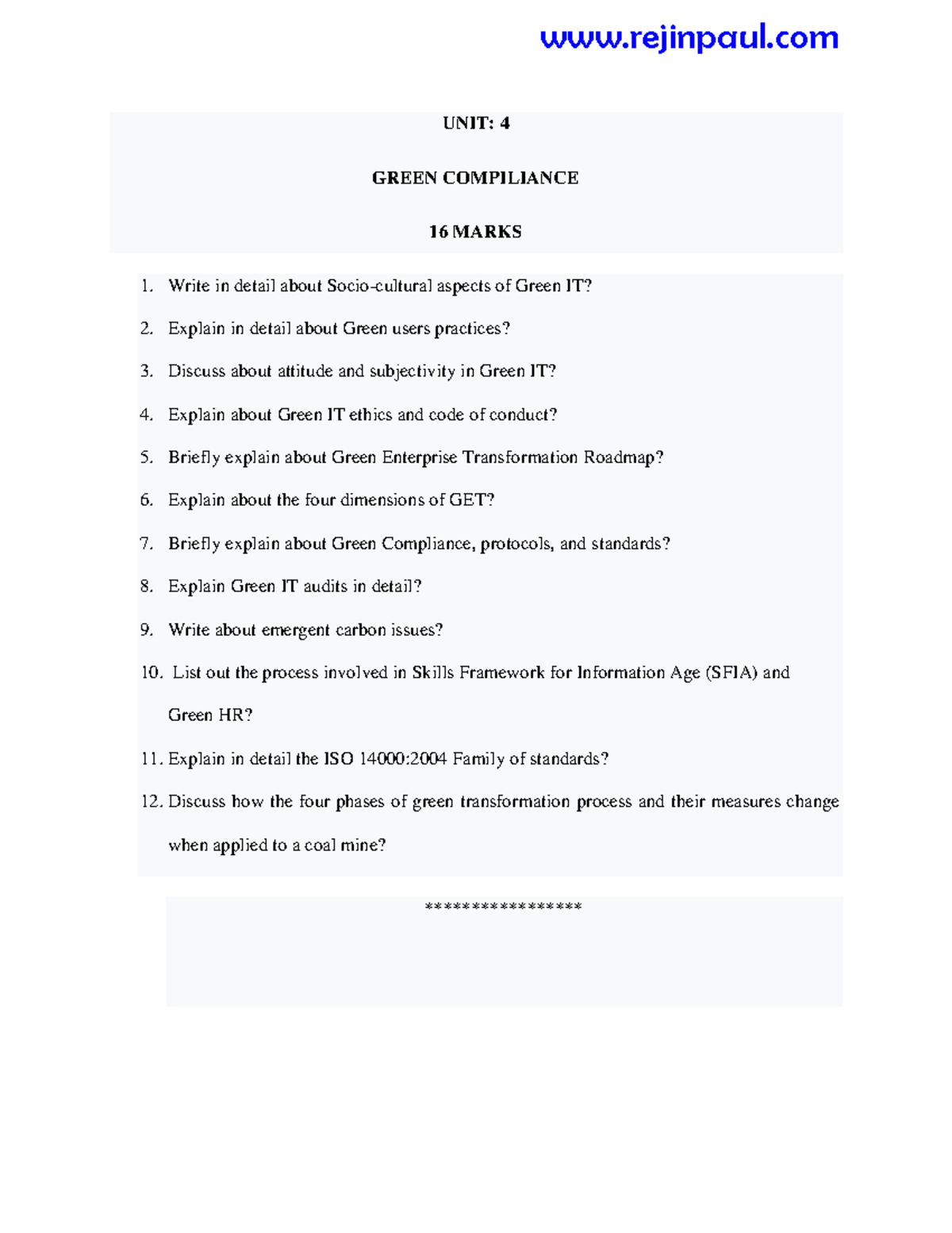 CS8078- Green Computing-195874937-CS8078 GC all units merged - UNIT: 4 GREEN COMPILIANCE 16 ...