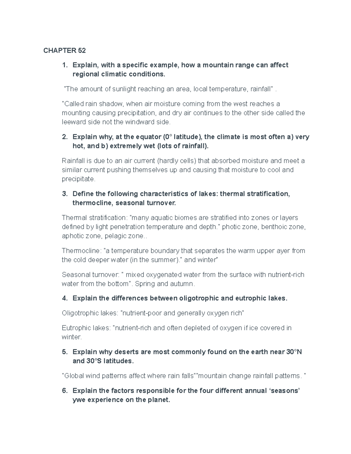 5 Introduction to Ecology and Population Ecology - CHAPTER 52 1 ...