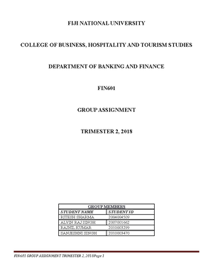 Tutorial Questions - Intragroup Transactions - ACC601 – Corporate ...