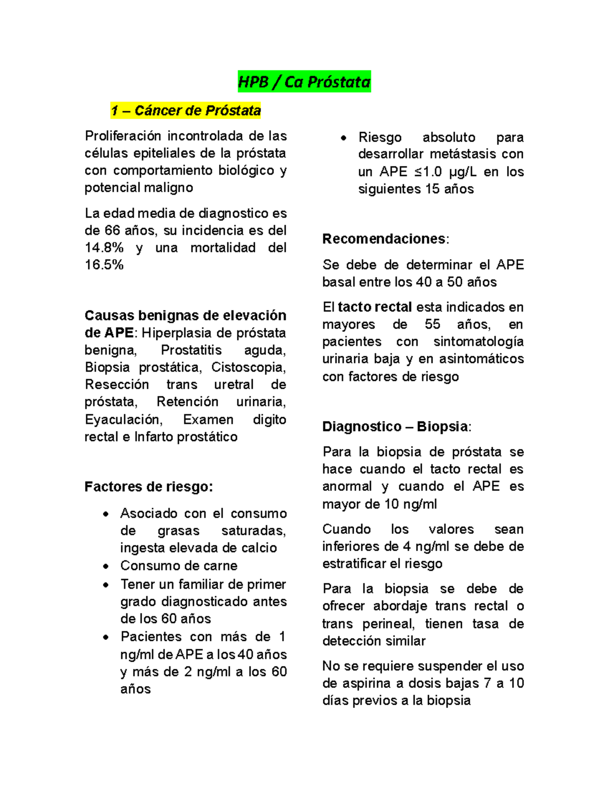 HPB - Cancer de prostata - HPB / Ca Próstata 1 – Cáncer de Próstata ...