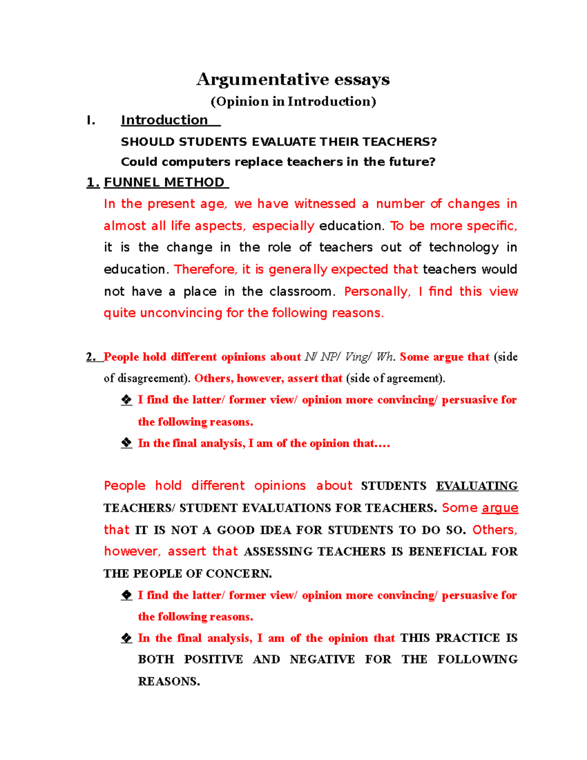 A Template Updated - this is model, structure to writing IETLS task 2 ...