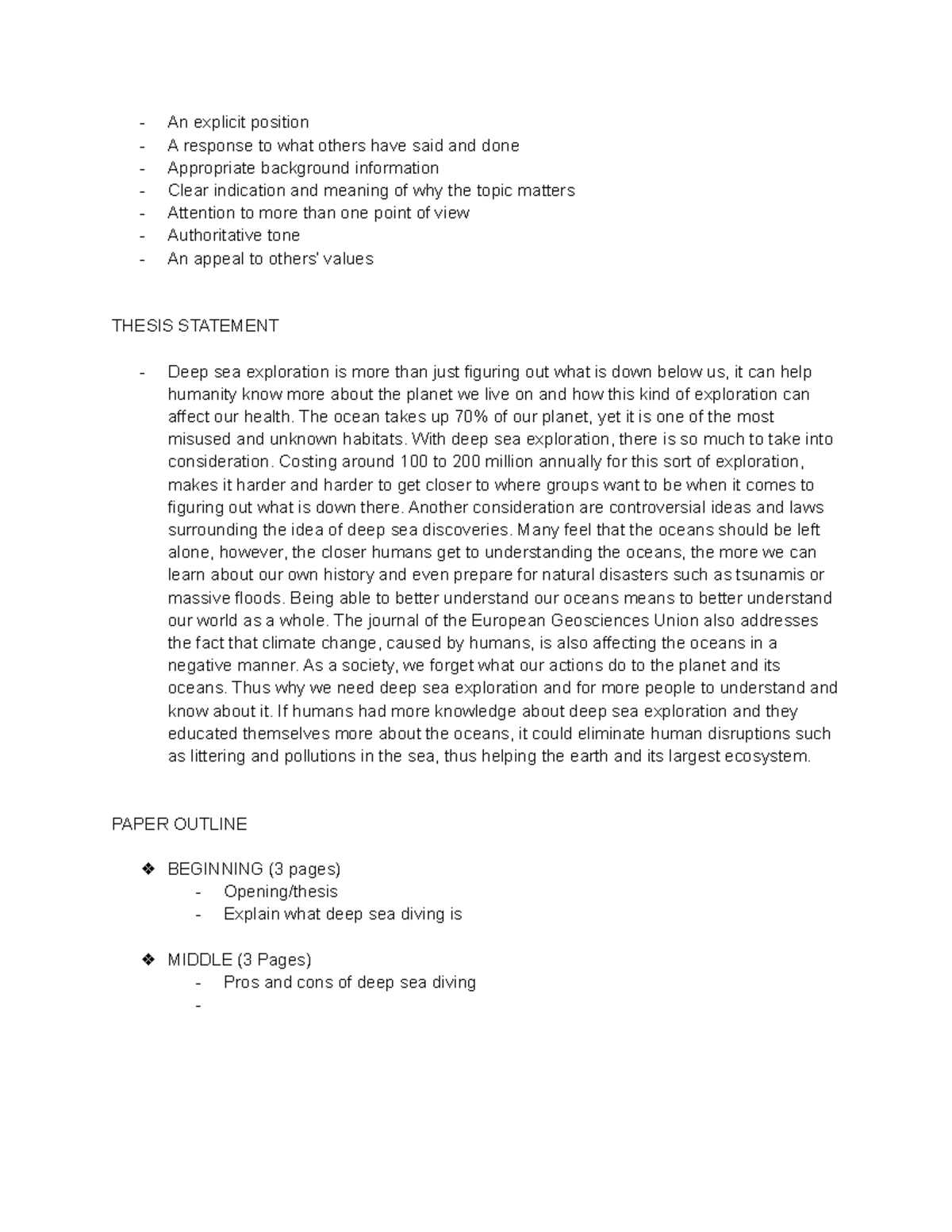 WRI102 - Final Essay - An explicit position A response to what others ...