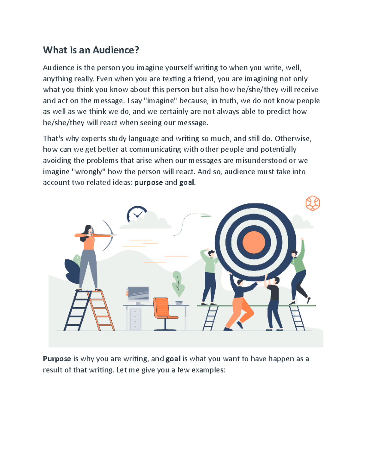 Audience - What is an Audience? Audience is the person you imagine ...