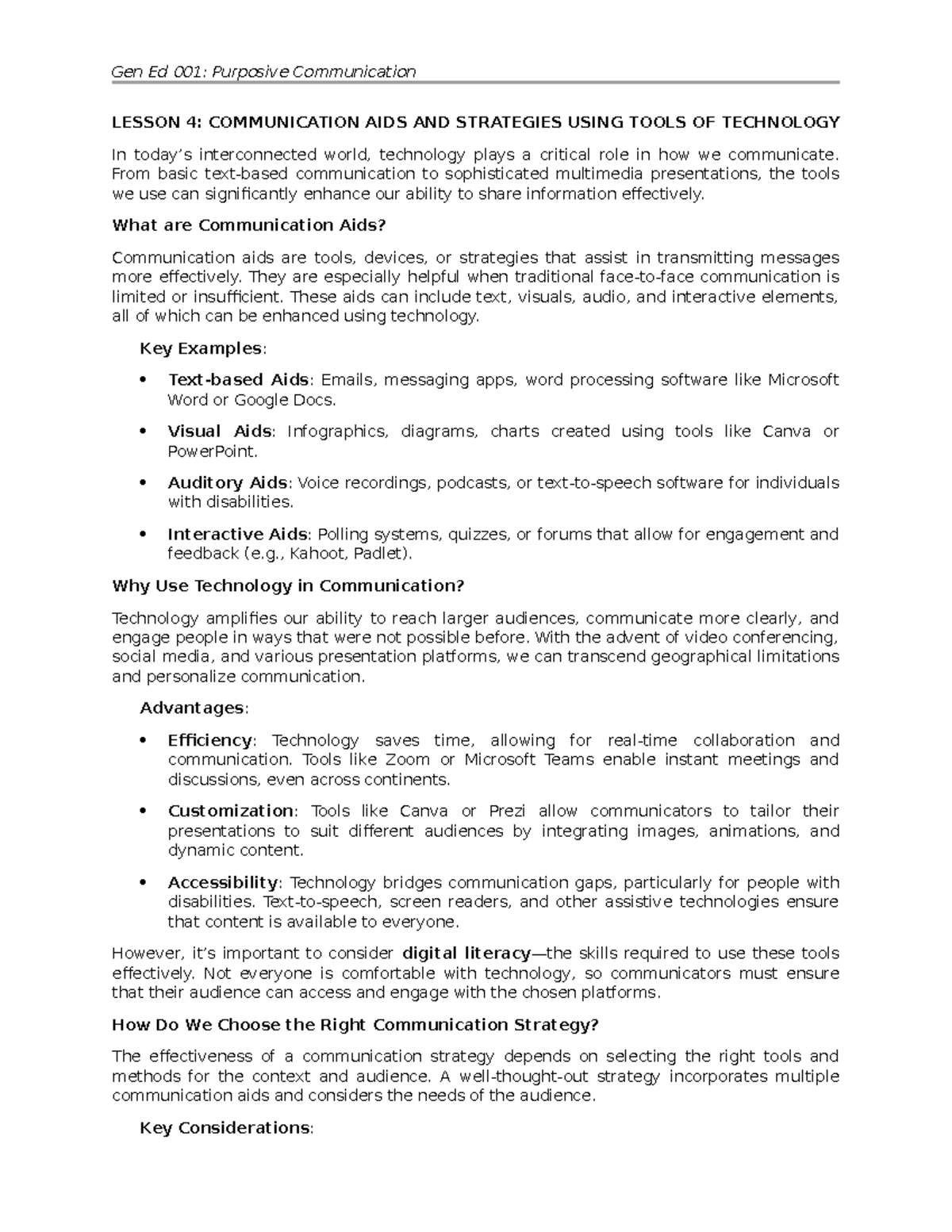 Lesson-4 Communication-Aids-and-Strategies - Gen Ed 001: Purposive ...