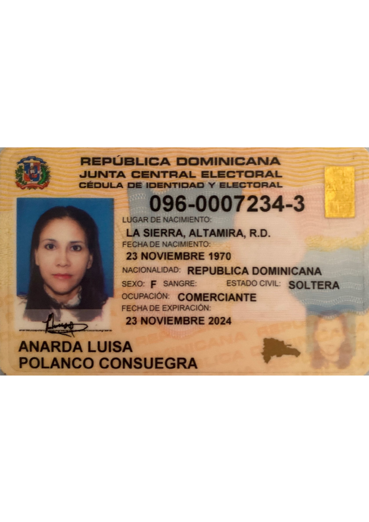 Cédula de la madre - Repaso - REPUBLICA DOMINICANA JUNTA CENTRAL ...