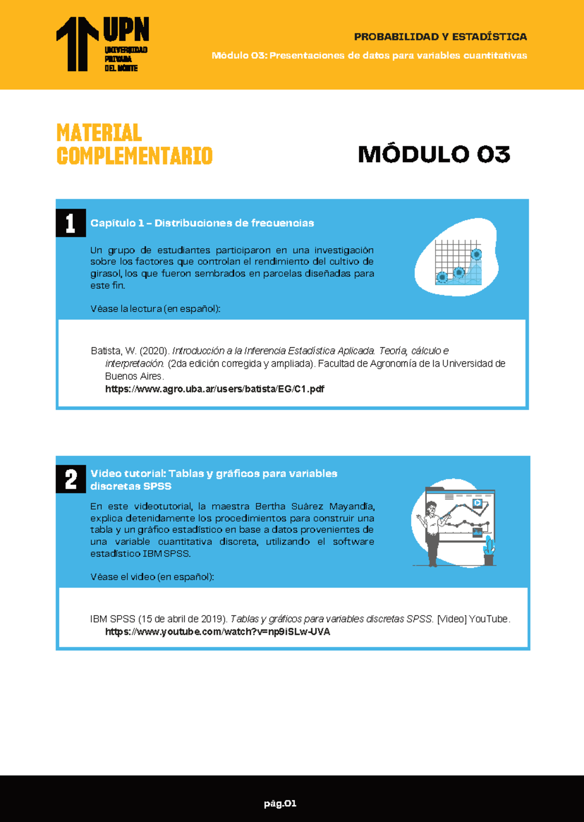 M3 Probabilidad y Estadística Material Complementario - PROBABILIDAD Y ESTADÍSTICA Módulo 03 ...