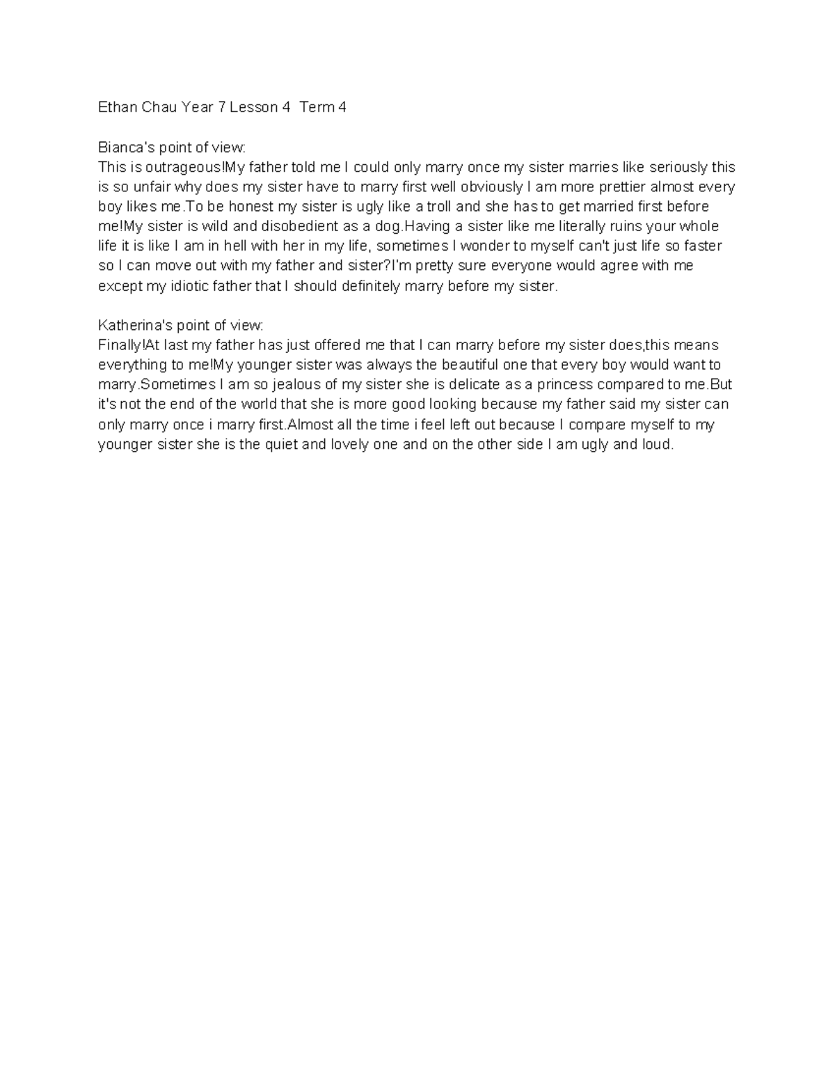 Matrix - hope it helps - Ethan Chau Year 7 Lesson 4 Term 4 Bianca’s ...