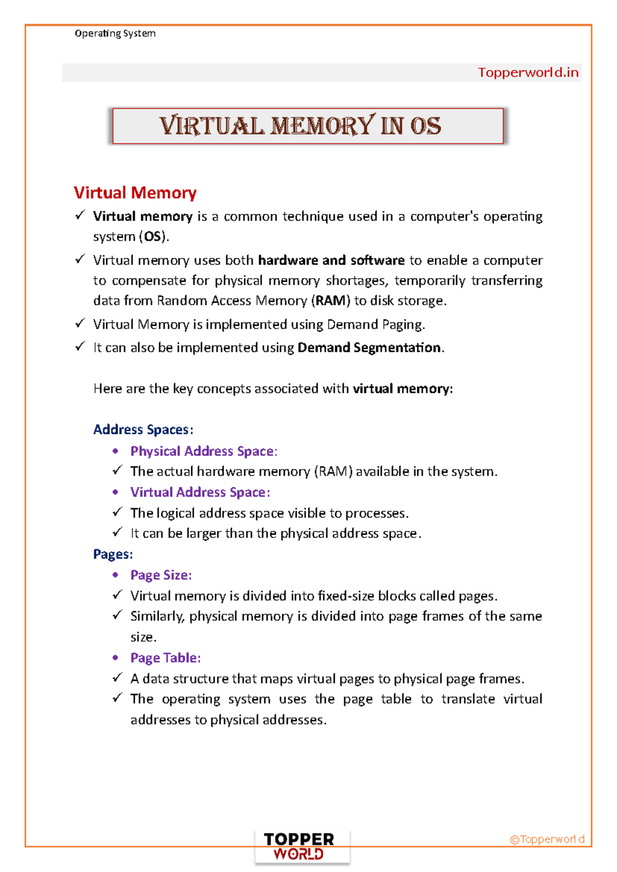 OS-Virtual-Memory - It is my notes - Topperworld Virtual memory in os ...